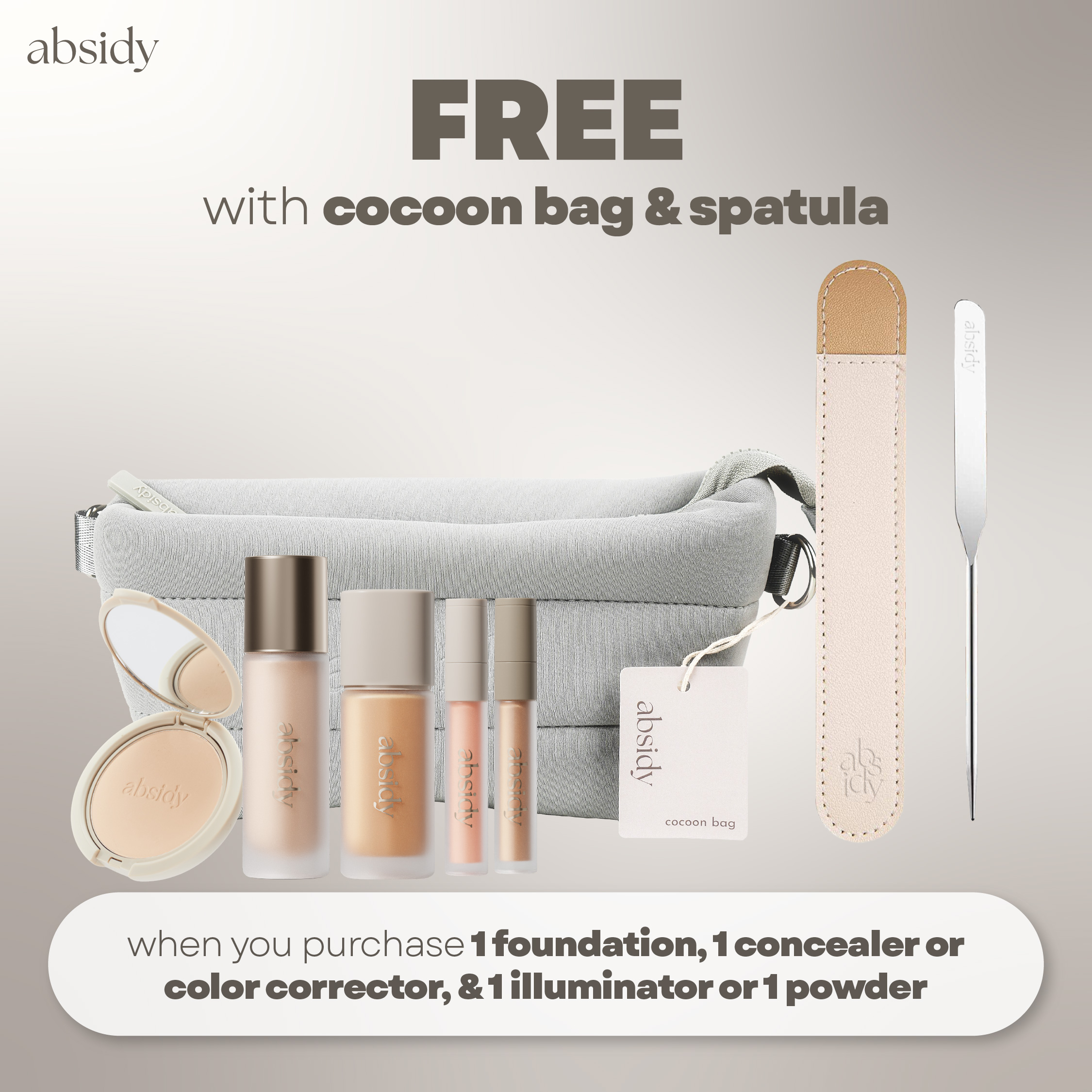 (NOT FOR SALE) GWP Absidy Cocoon Bag and Face Spatula | Shopee Philippines