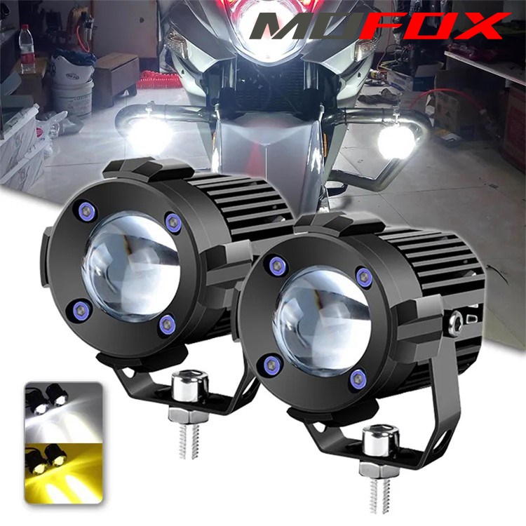 MOFOX T1 MDL Mini Driving Light Laser Gun 60W Dual Color Hi/Lo Beam ...