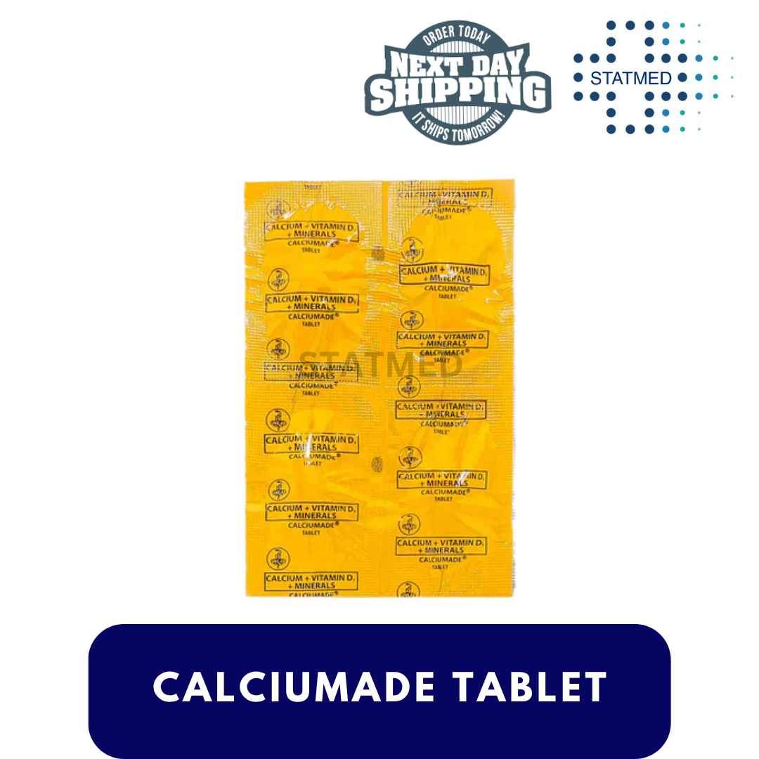 Calciumade Tablet Calcium + Vitamin D3 + Minerals l 10 & 50 Tabs ...