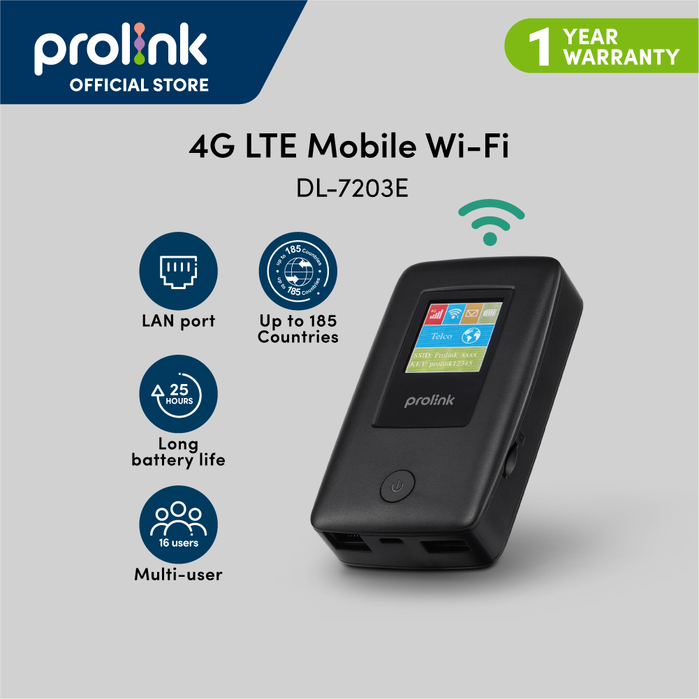 [BUNDLE 3] Prolink Mobile Pocket Wifi with built in Powerbank DL-7203E ...