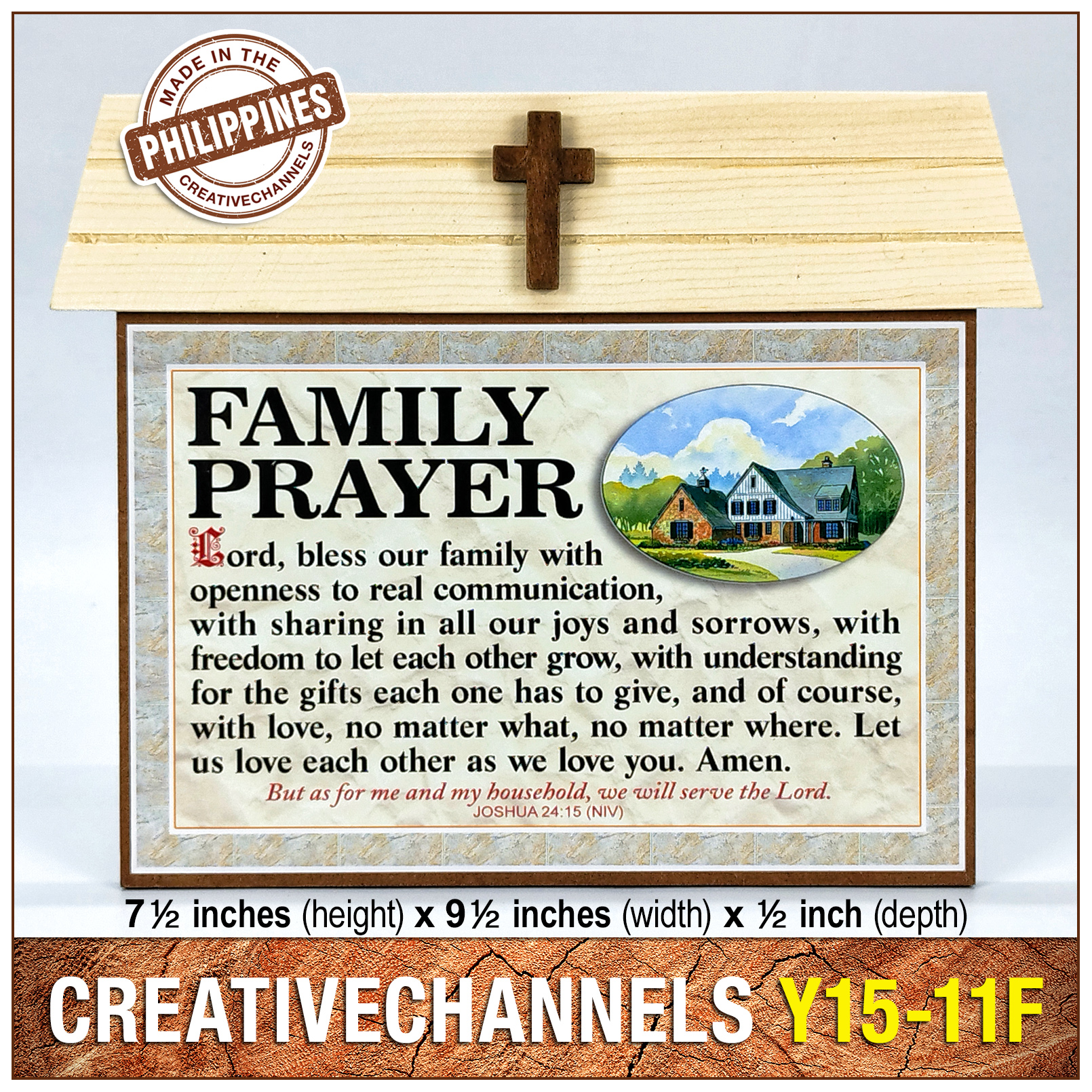 CreativeChannels Wooden Wall Decor, Y15-11, Bible Verse Wall Decor ...