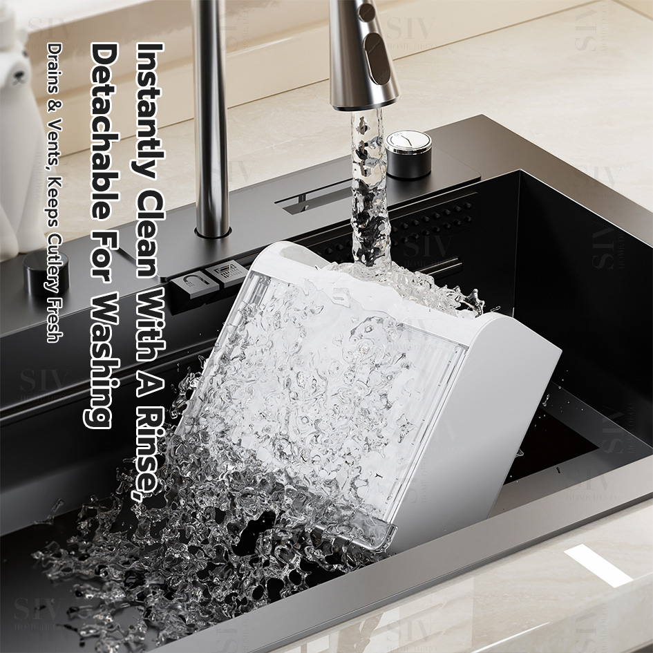 SIV Wall-Mounted Kitchen Utensils Organizer Aesthetic Spoon Chopstick ...