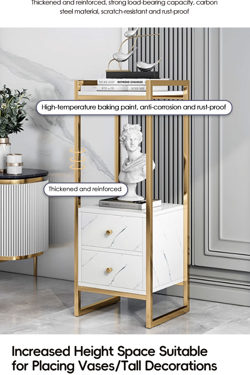 ¥COD¥ CoffeeTable Side TableSofa Side Cabinet with Drawer Bedroom ...