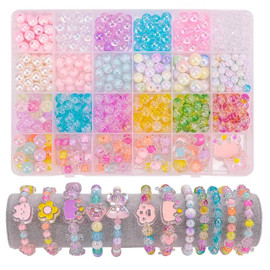 Children Creative DIY Handmade Beaded Toy with Accessory Set 24 Grid ...
