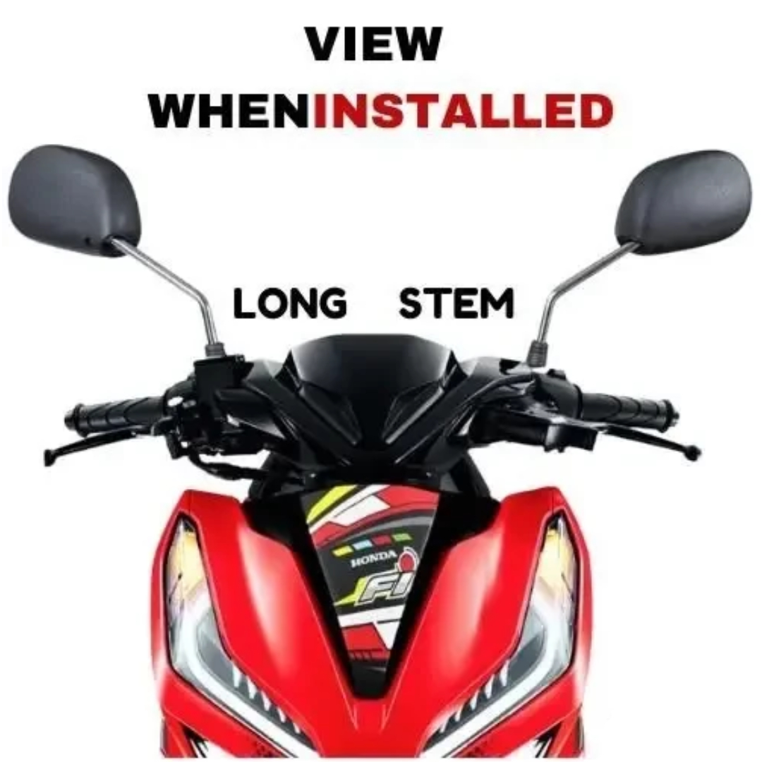SUZUKI SMASH 110 - SIDE MIRROR CHROME STEM | LONG STEM STOCK TYPE |HIGH ...