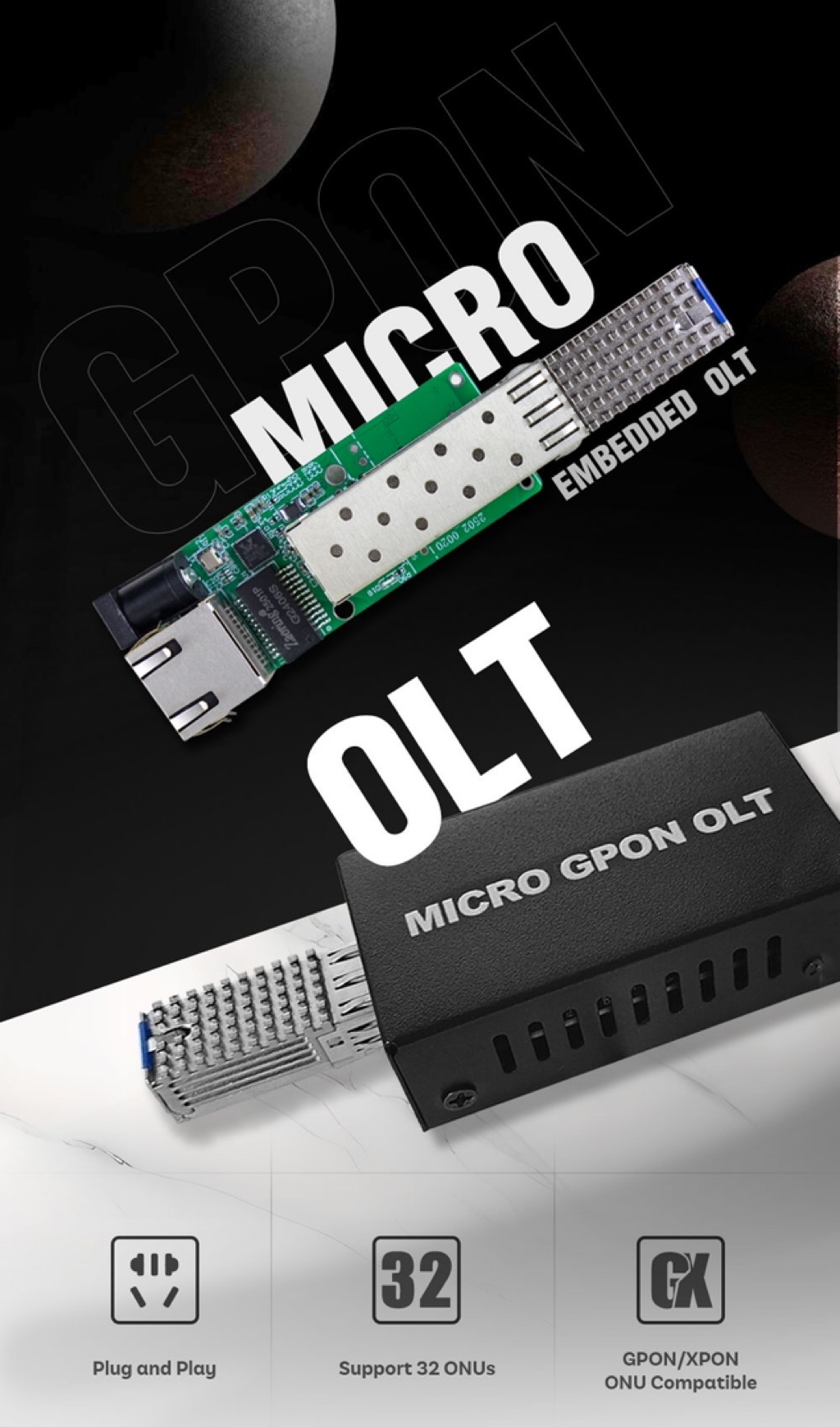 MINI GPON 1 PON OLT / MICRO GPON 1 PON OLT PLUG AND PLAY | Shopee ...
