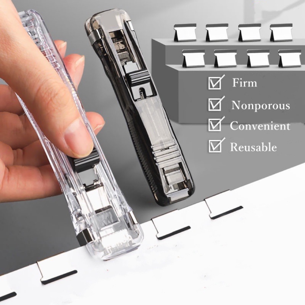 Portable Handheld Paper Clam Push Clip Dispenser Large Size Fast Paper ...