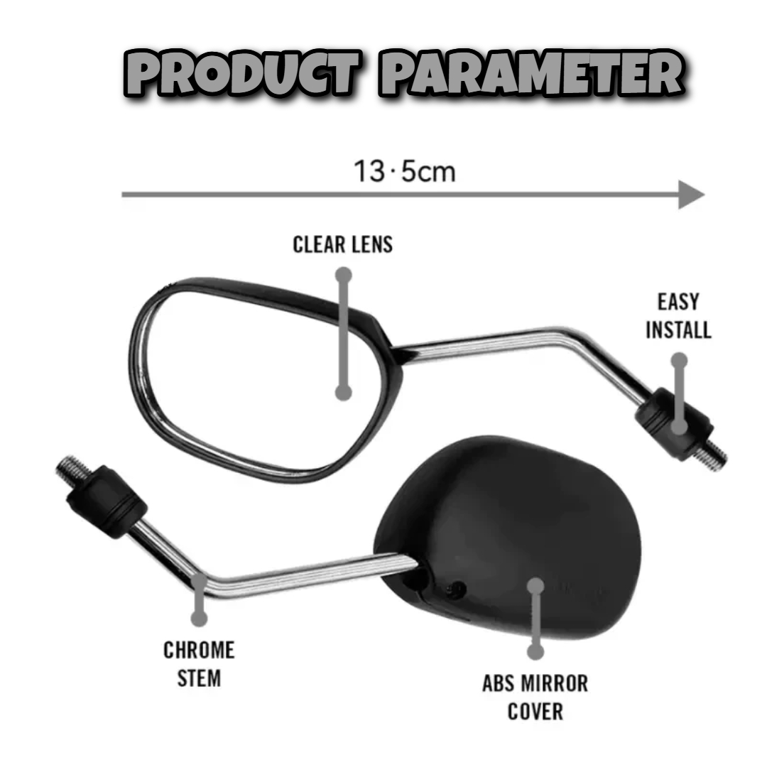 HONDA TMX ALPHA - SIDE MIRROR CHROME STEM | LONG STEM STOCK TYPE |HIGH ...