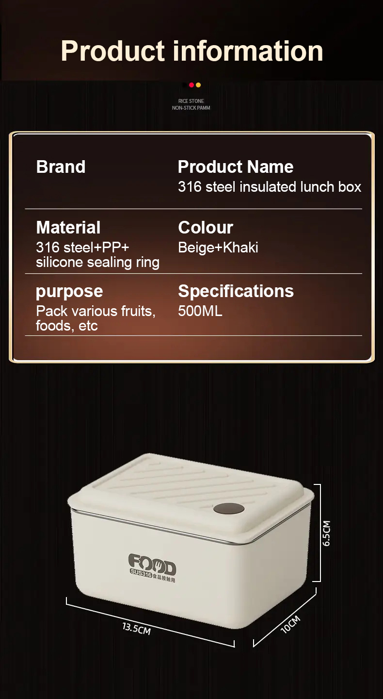 Eone Home SUS316 Stainless Steel Lunch Box Set With Bag Portable ...