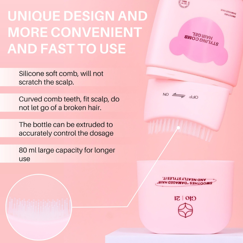 GLO21 Styling Comb Hair Gel 80ML Suitable For Children and Adults Long ...