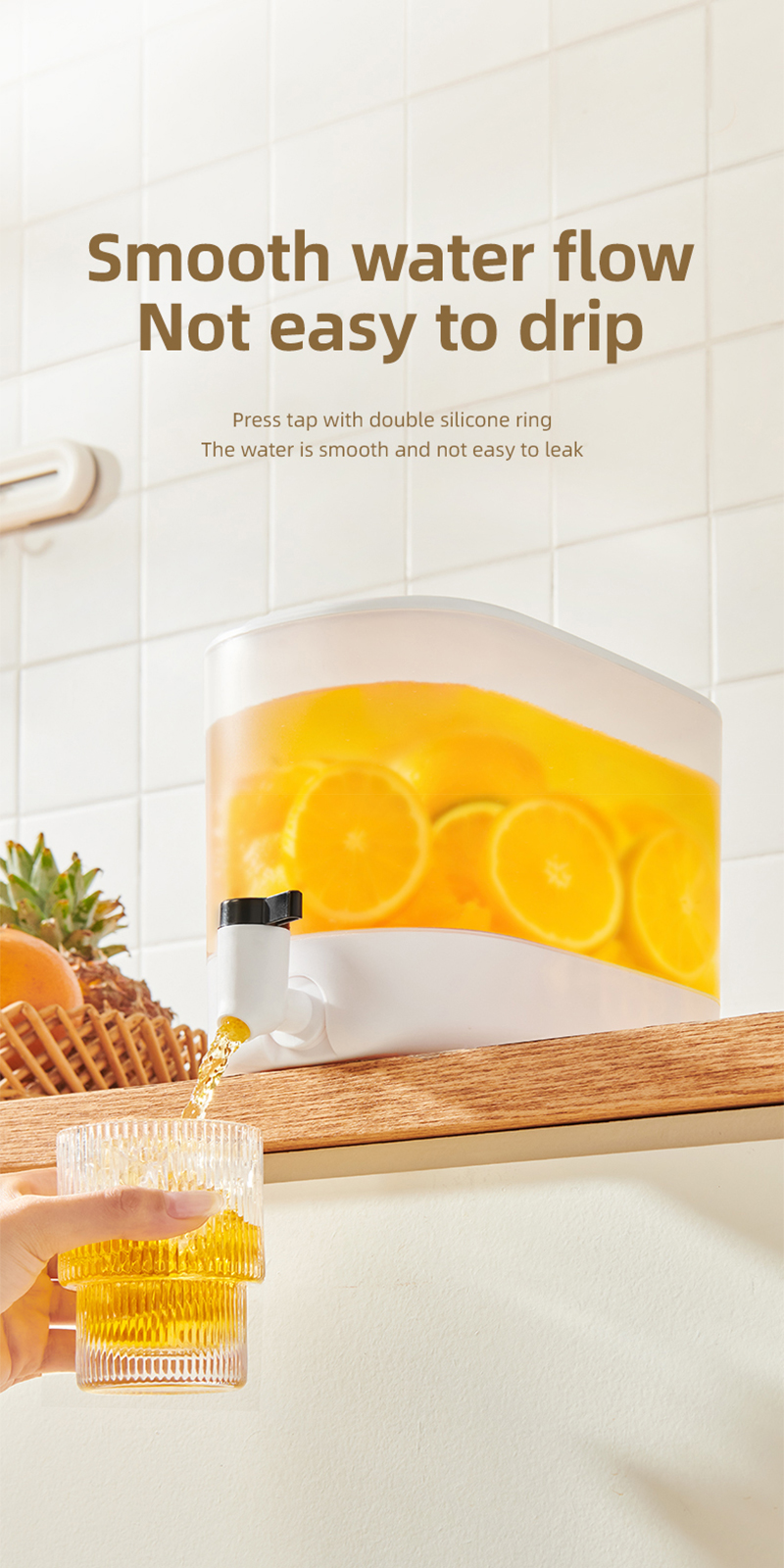 Ecoco Water Jug with Faucet Juice Dispenser 4L &Refrigerator Cold ...