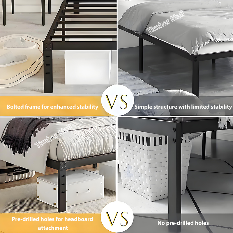 Iron bed frame 500kg Bear metal Single/Queen size/King size bed frame ...