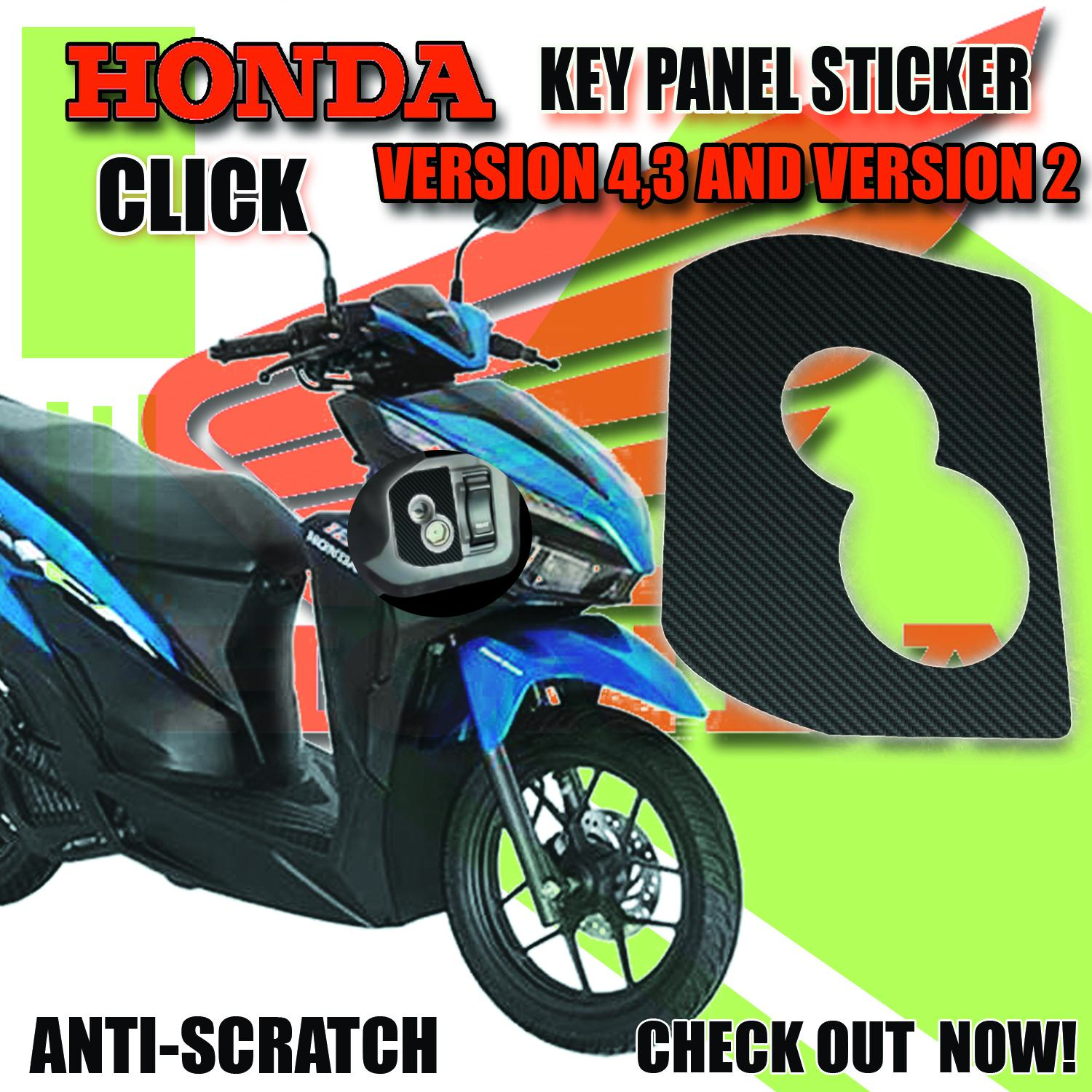 NEW HONDA CLICK KEY PANEL EMBOSSED IGNITION STICKERS FOR CLICK VERSION4 ...