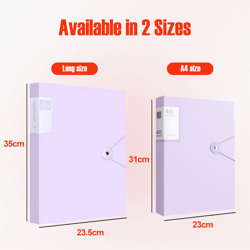 Long Clear Book/A4 File Organizer Folder Long Clear File Folder ...