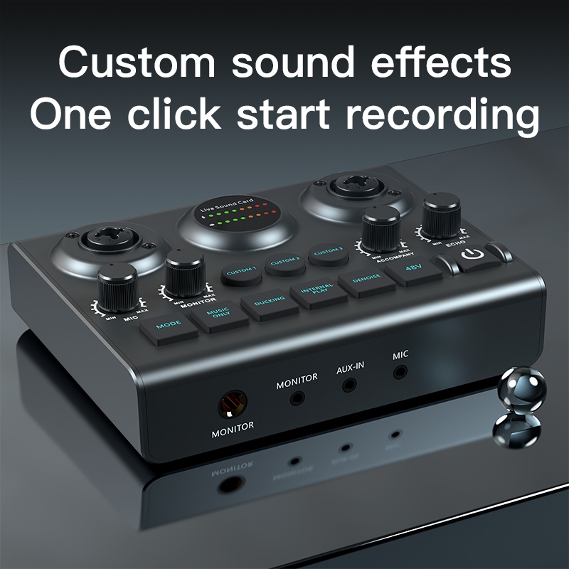 RIXTON F10 Live Sound Card Auditory Mixing Console Intelligent Noice ...