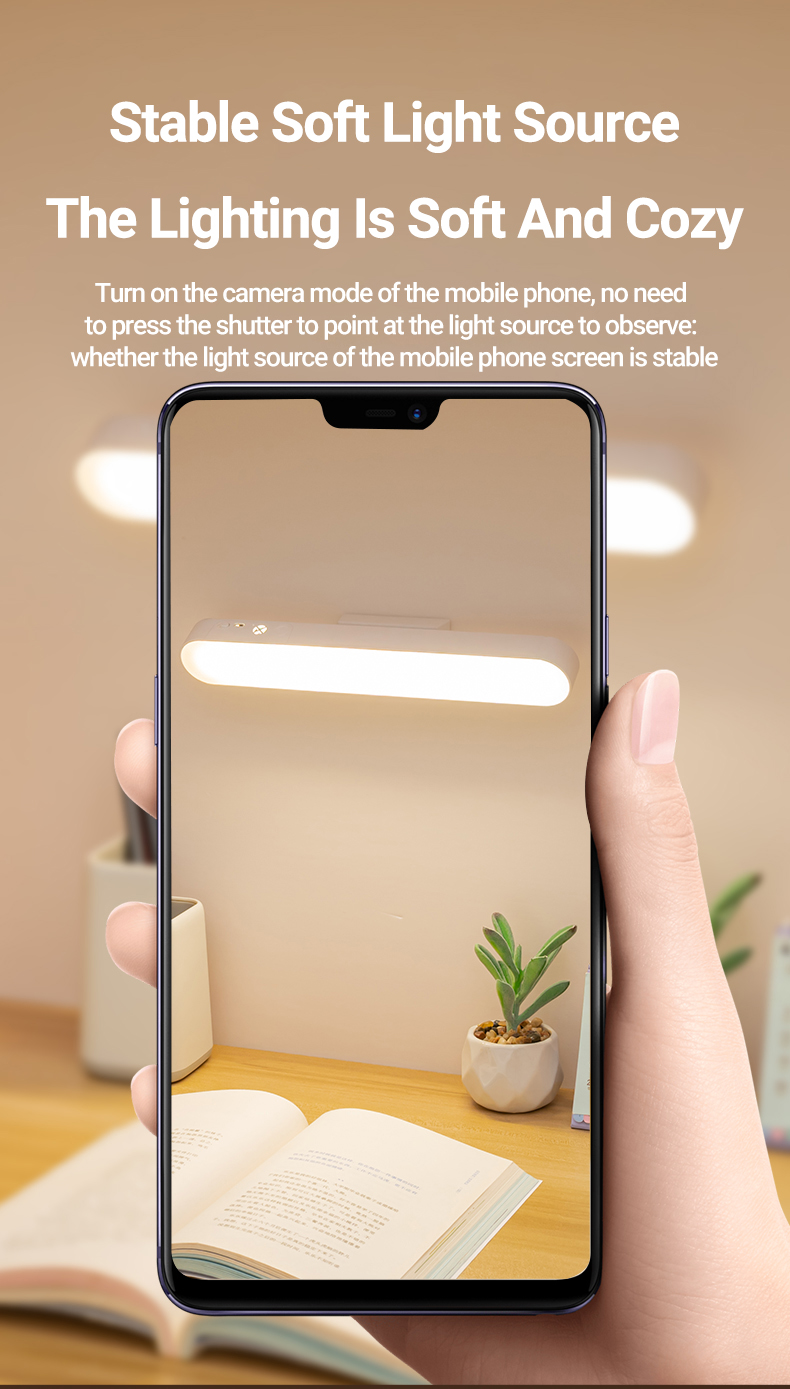 Magnetic LED Desk Lamp Rechargeable | Dimmable Table Light for Bedroom ...