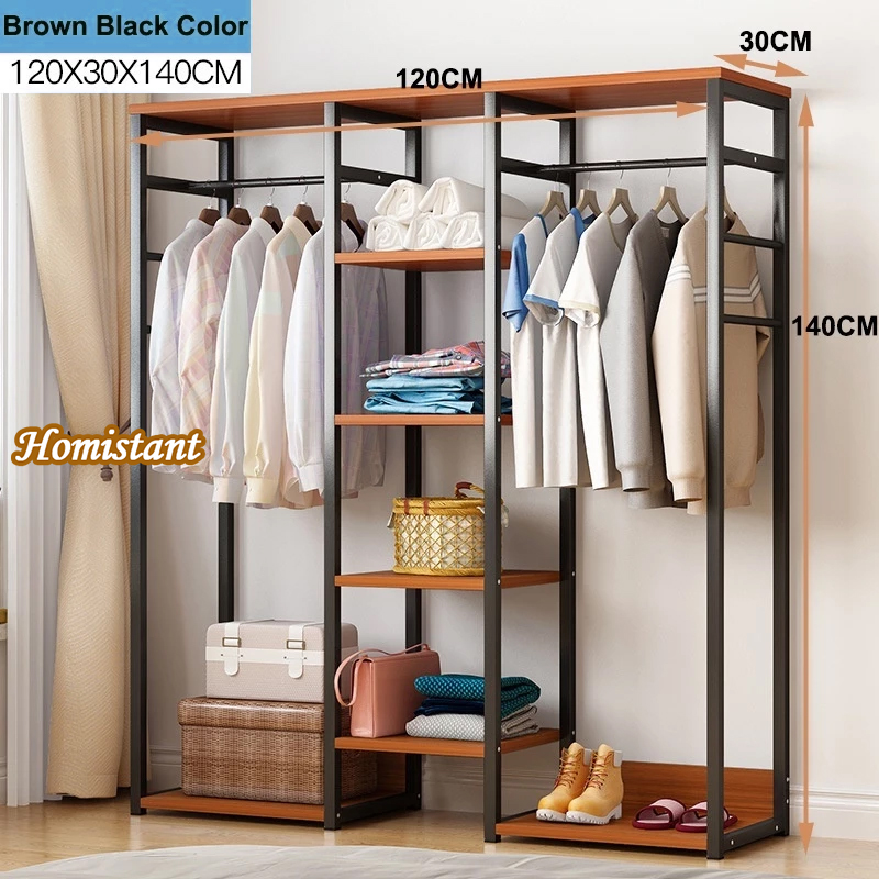 Clothes Rack Cabinet Storage Rack Wardrobe Cabinet Metal Standing ...