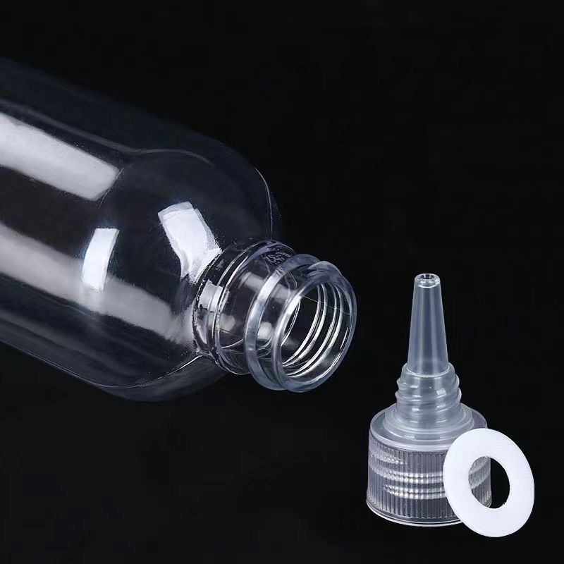 10PC Refillable PET Plastic Squeeze Bottle Dropper Pointed Mouth ...