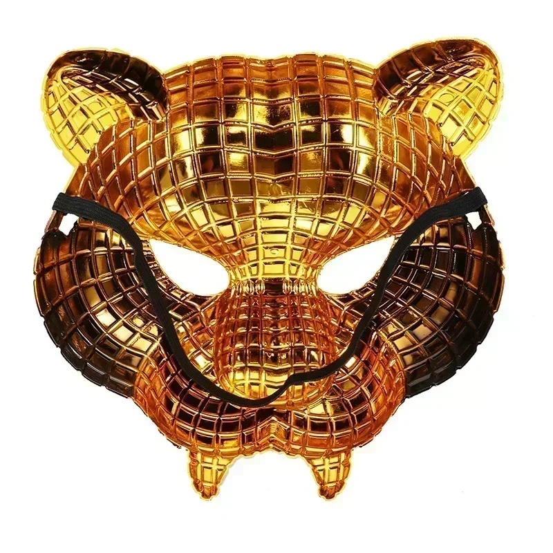 Full-Coverage Mask Black Boss Movie Game-Inspired Gold Leopard Role ...