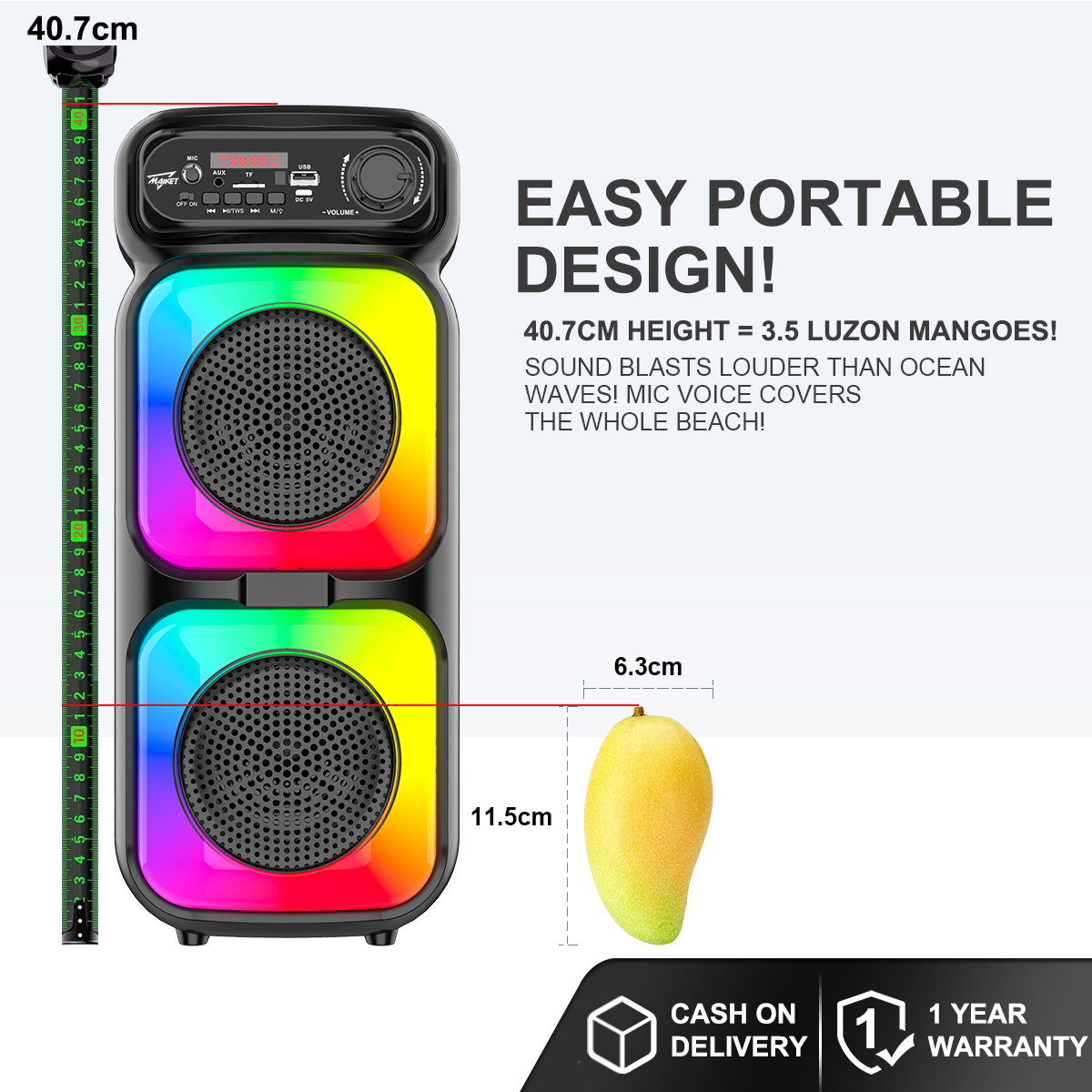 【PRO MAX BASS】Speaker Bluetooth Karaoke With Free Mic Big Size Original ...