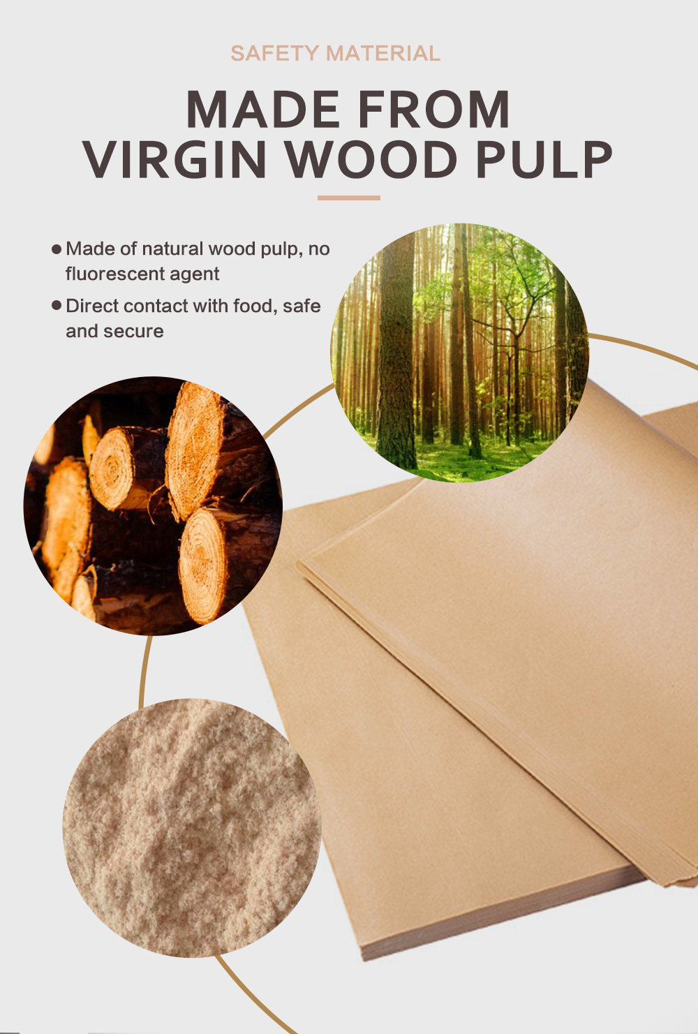 100pcs Food Greaseproof Food Paper Baked Paper Burger French Fries Wax ...