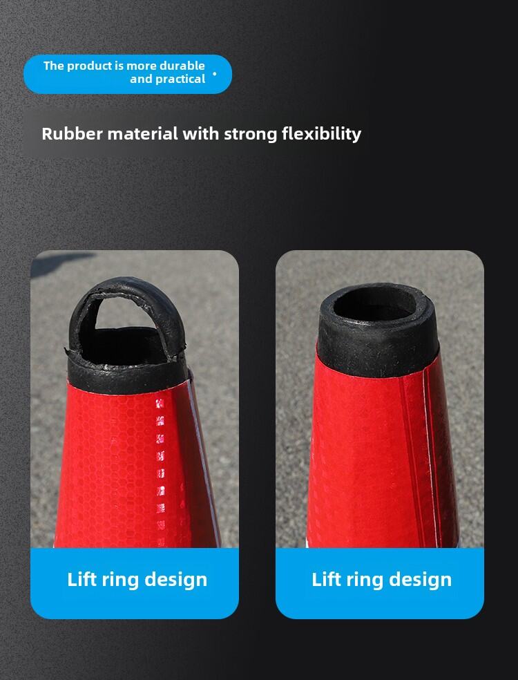 60CM 70CM 90CM rubber cone roadblock cone ice cream cone traffic safety ...