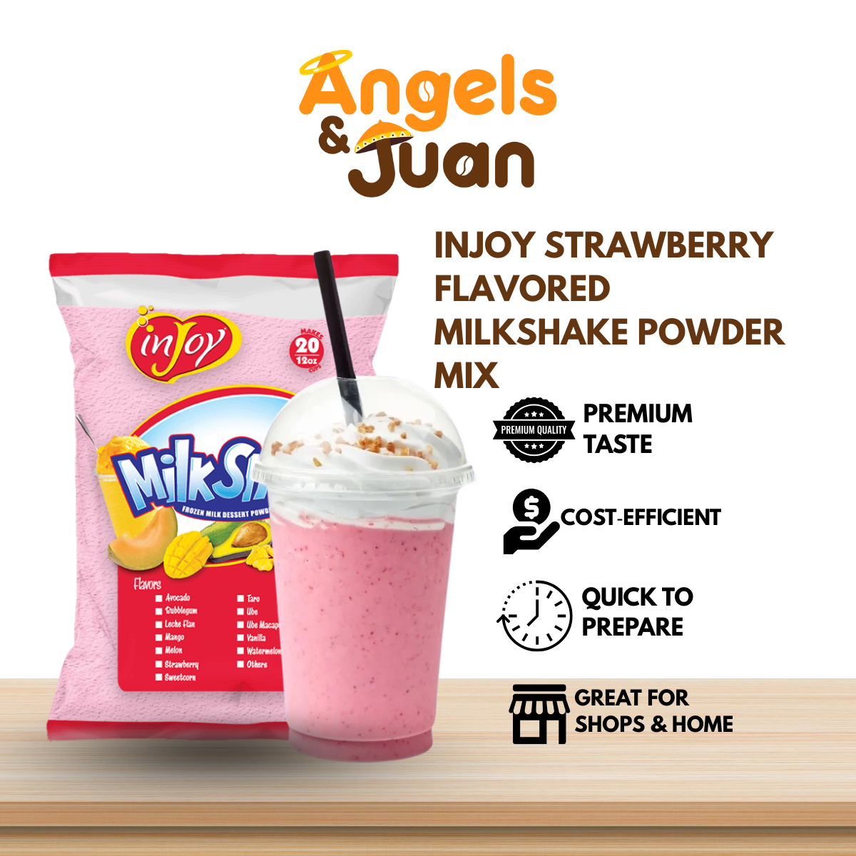 inJoy Strawberry Milk Shake Powder Milk Drink 1kg | Shopee Philippines