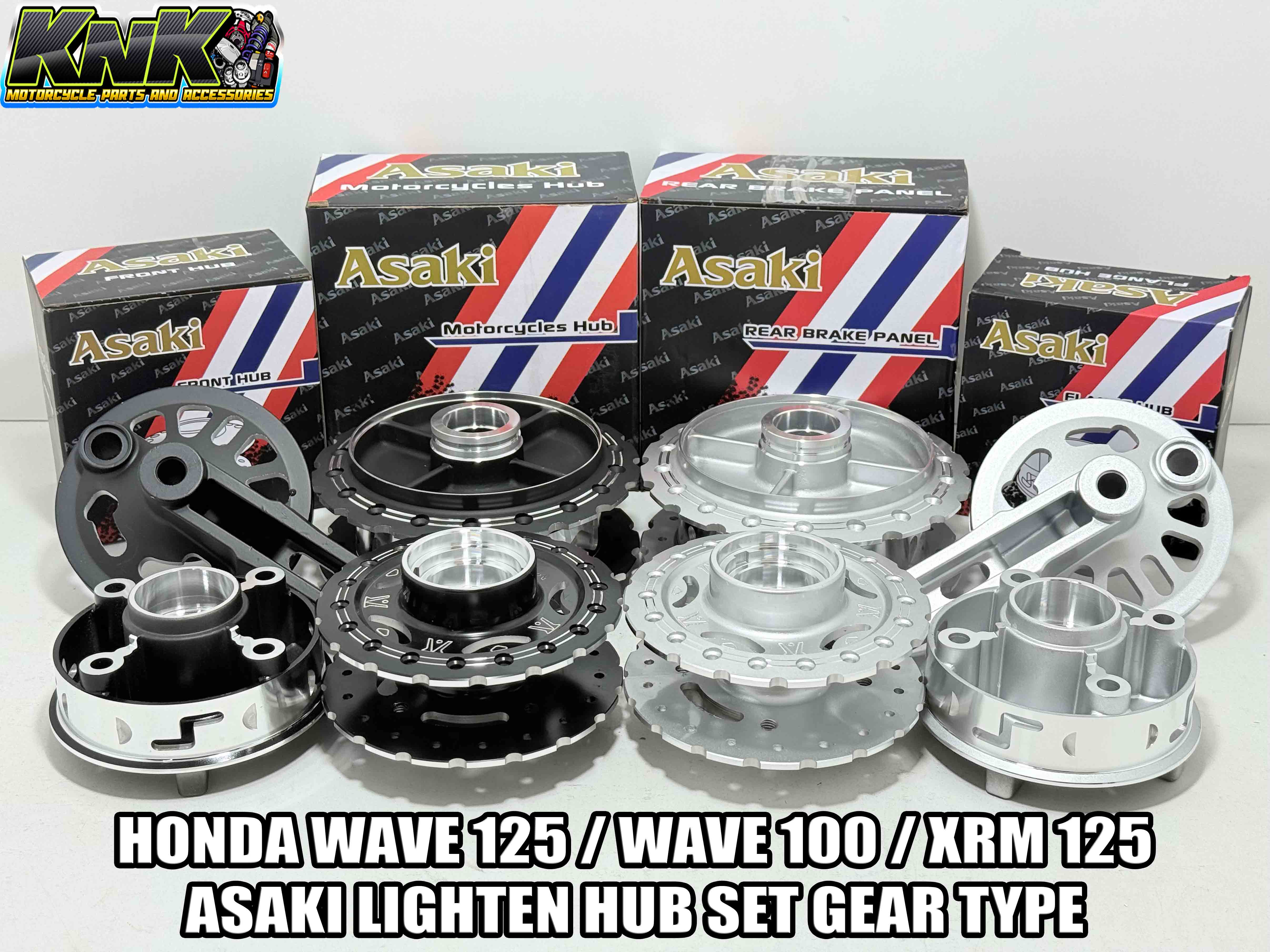 ASAKI LIGHTEN HUB SET GEAR TYPE FOR WAVE 125 / WAVE 100 / XRM 125 / RS ...