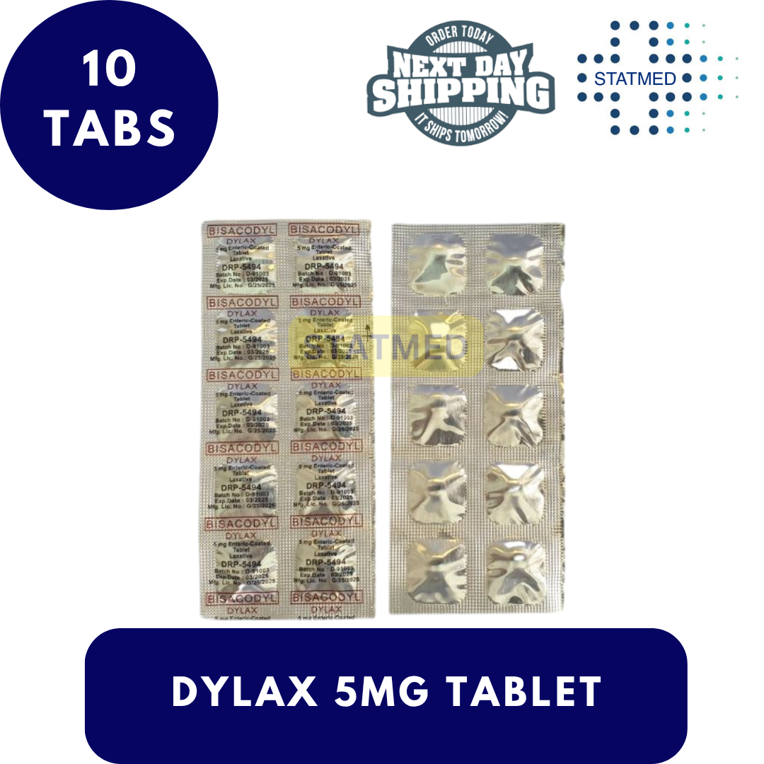Dylax Bisacodyl 5mg Tablet For Constipation Relief Dulcolax Alternative ...