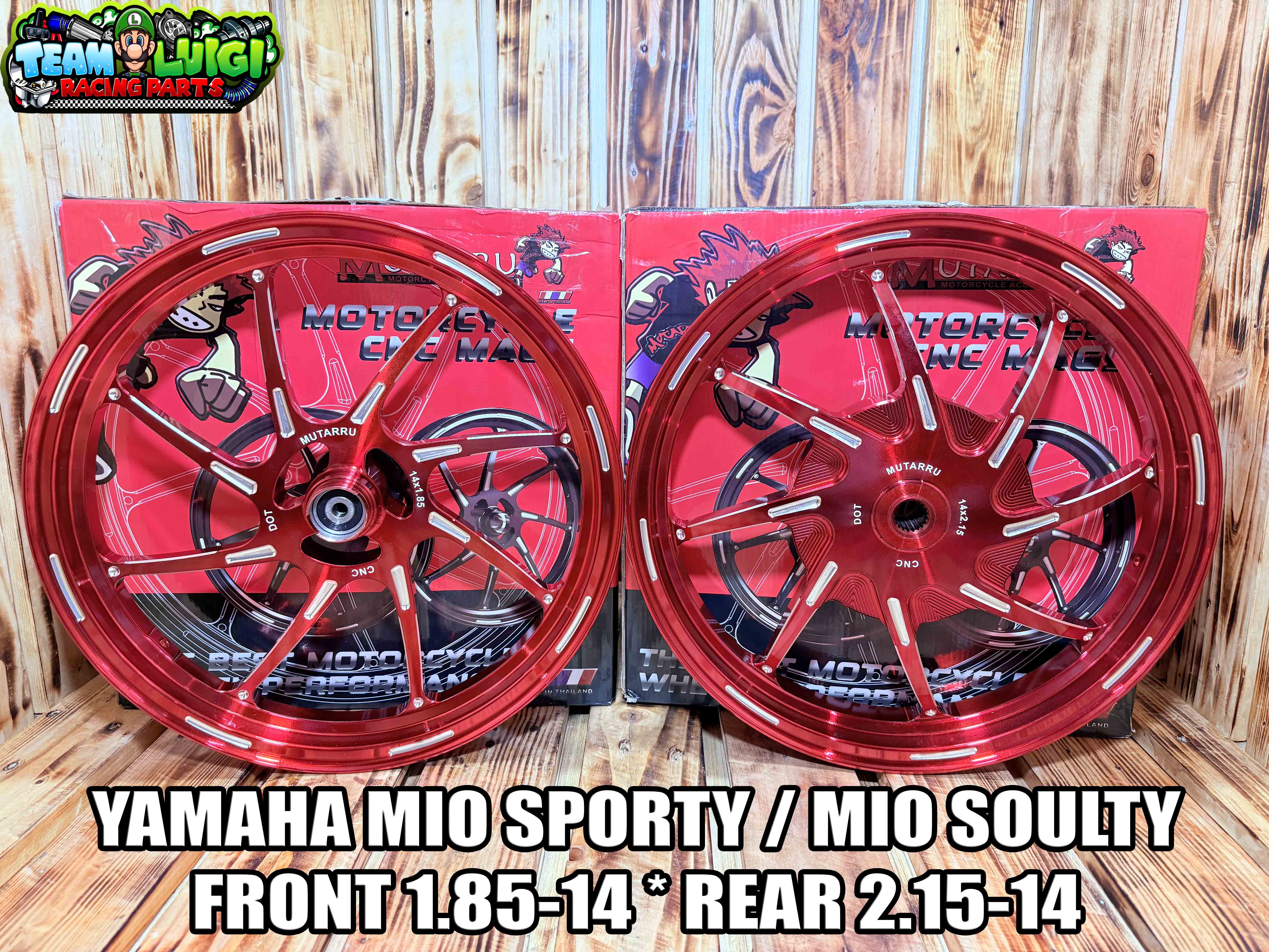 MUTARRU CNC MAGS MC8 14s 8 SPOKES YAMAHA MIO SPORTY / MIO SOULTY MADE ...