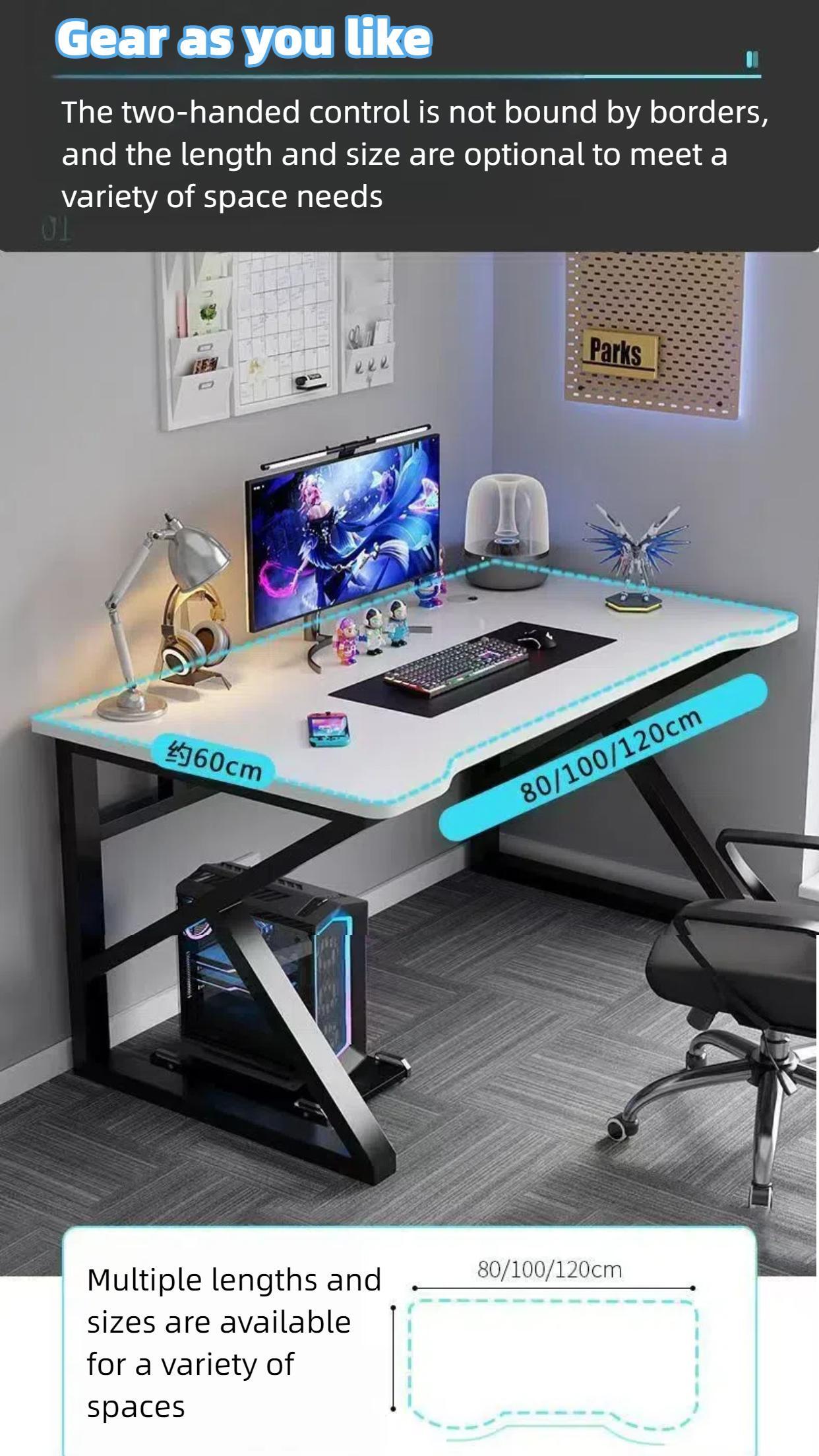 Games Computer Table for desktop 80/100/140cm PC Desk Gaming Tables ...
