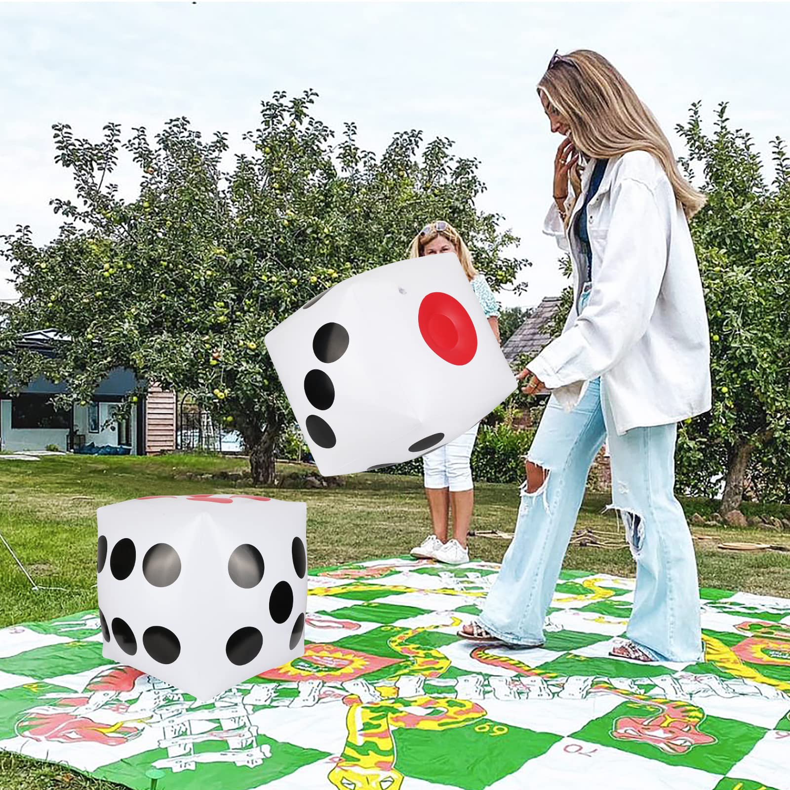 Giant 35CM Inflatable Dice Reusable Party Decor For Themed Events And ...