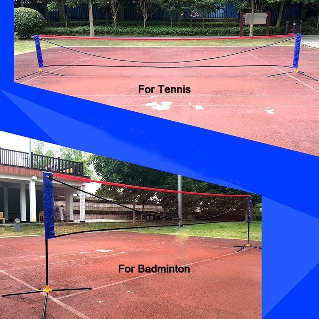NobleAura Portable Badminton Net Stand Adjustable and Foldable for ...