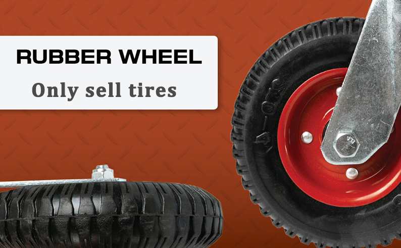 2pcs Inflatable Wheel Rubber Wheel Silent Caster Heavy Industrial ...