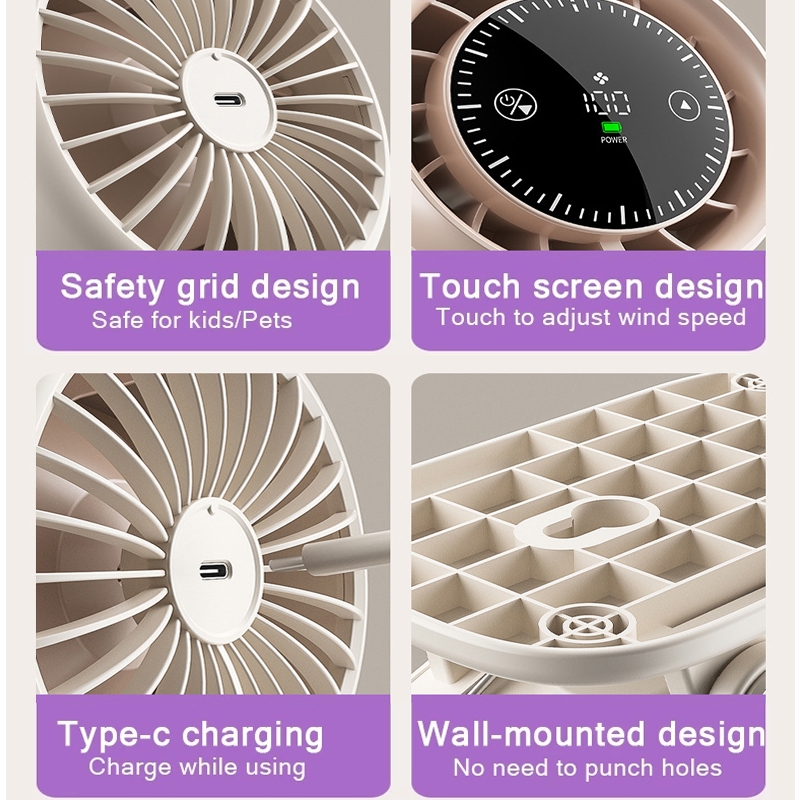 AIRMATE Turbo Fan Original Clip Fan Rechargeable Desk Fan Small ...