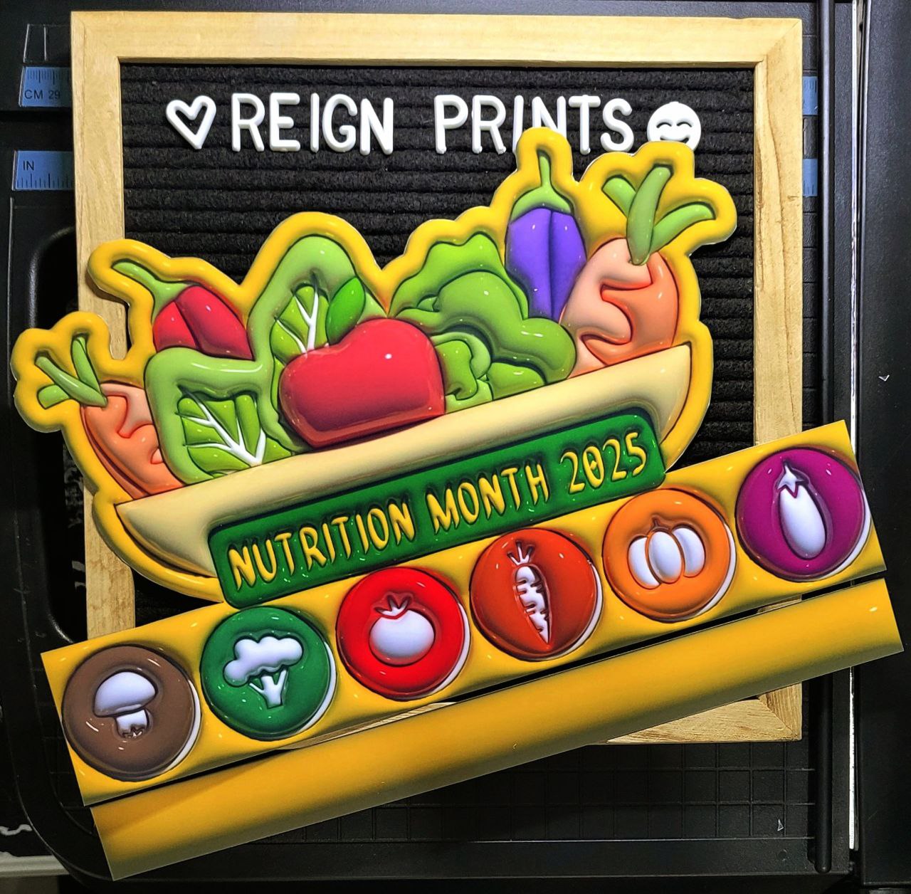3D Nutrition Month Head Cap for Kids | Precut + Laminated | School ...