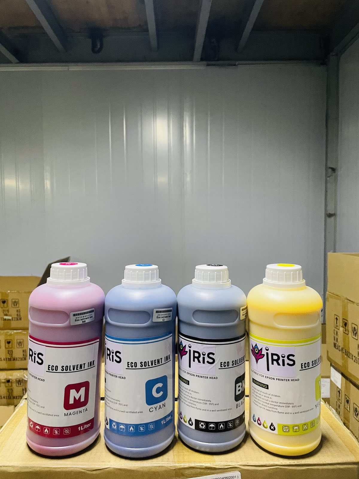 DPS IRIS Eco Solvent Ink CMYK 1 Liter for DX5/DX7/DX11/XP600 Inkjet ...