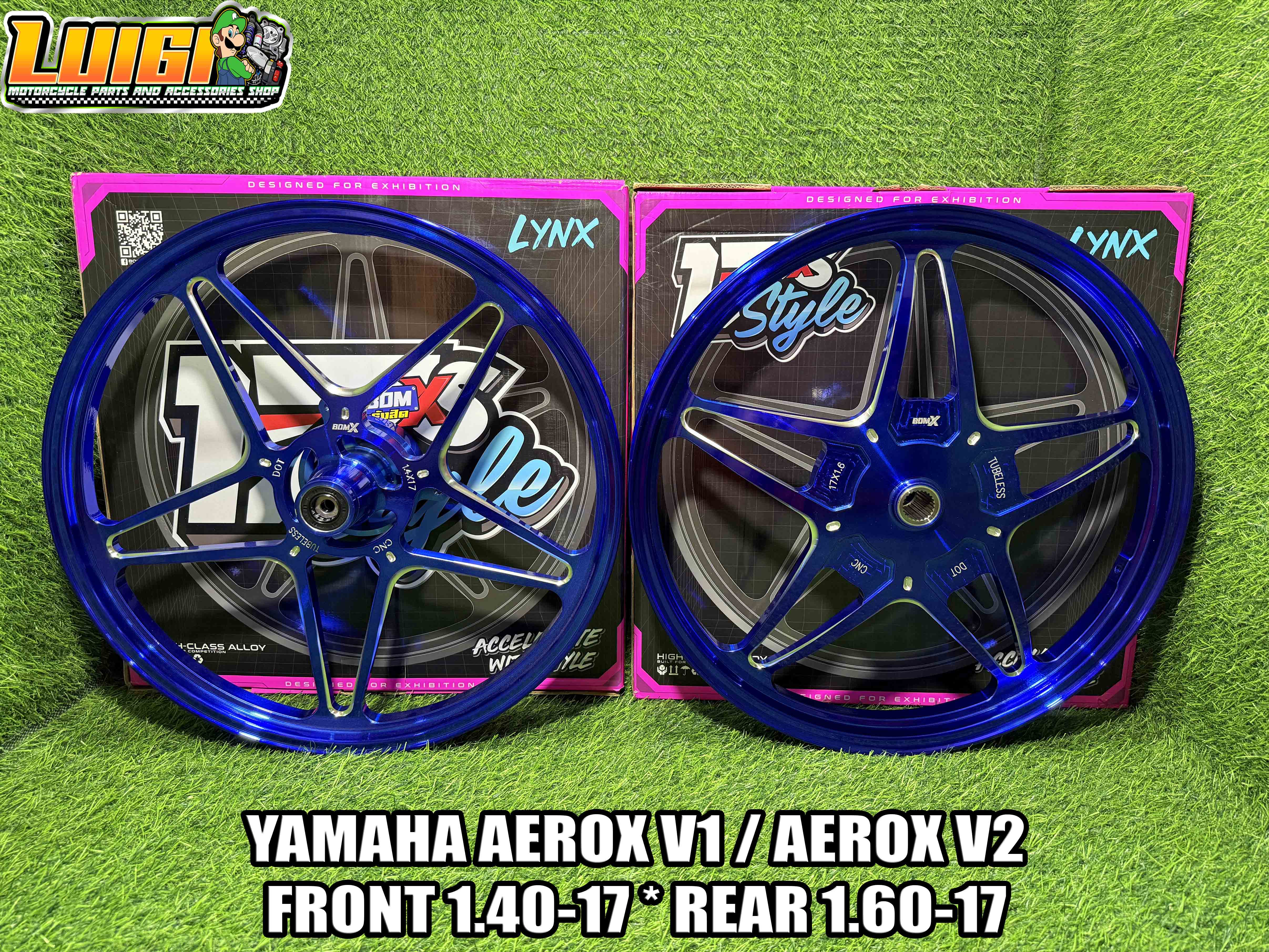 BOM RANGSIT 17's STYLE CNC MAGS LYNX (STAR) 17s 5 SPOKES YAMAHA AEROX ...
