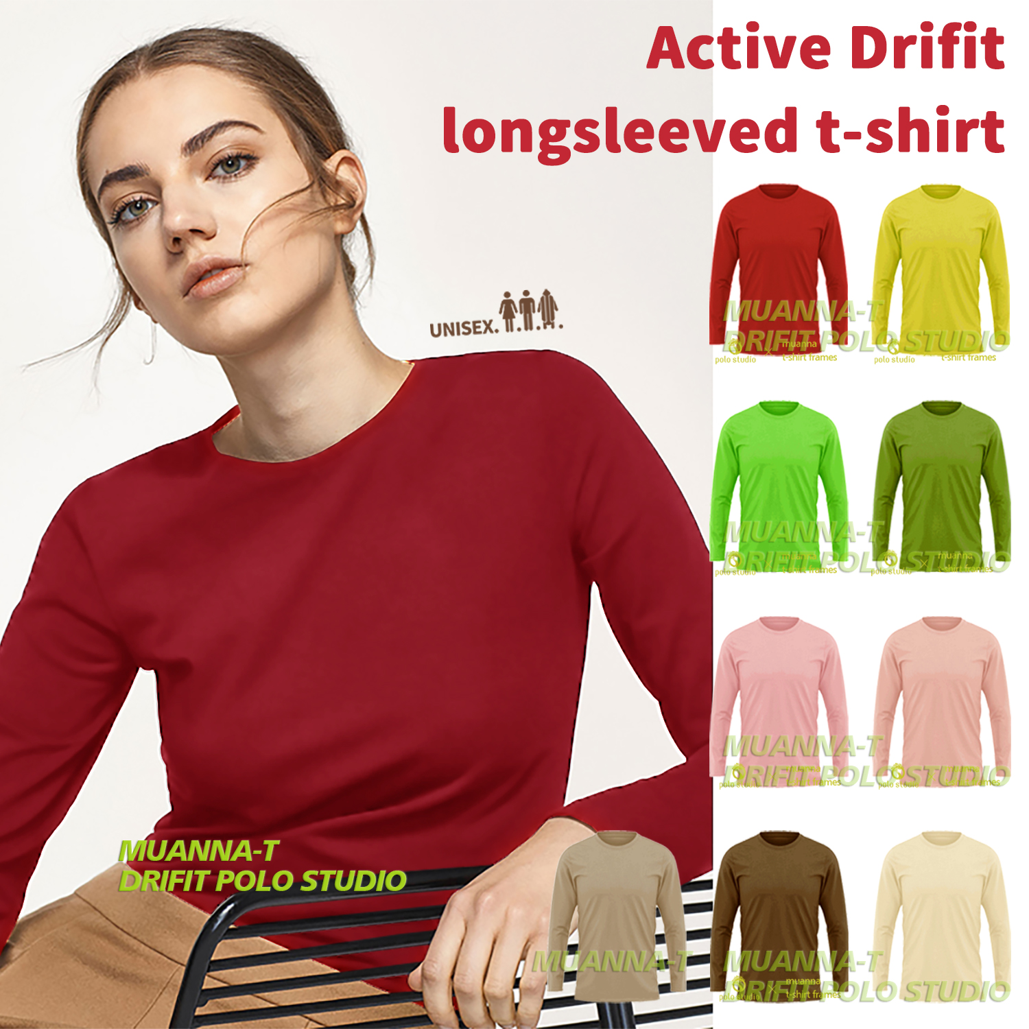 WOMEN S DRIFIT longsleeved tshirt formen overruns plain Light violet ...