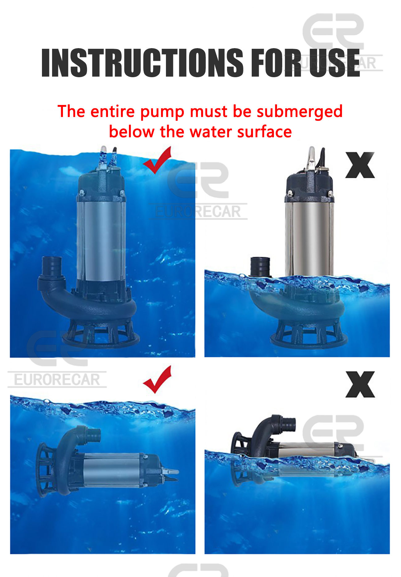 220V 60Hz Submersible Pump Heavy Duty Cutting Sewage Pump Fecal Mud ...