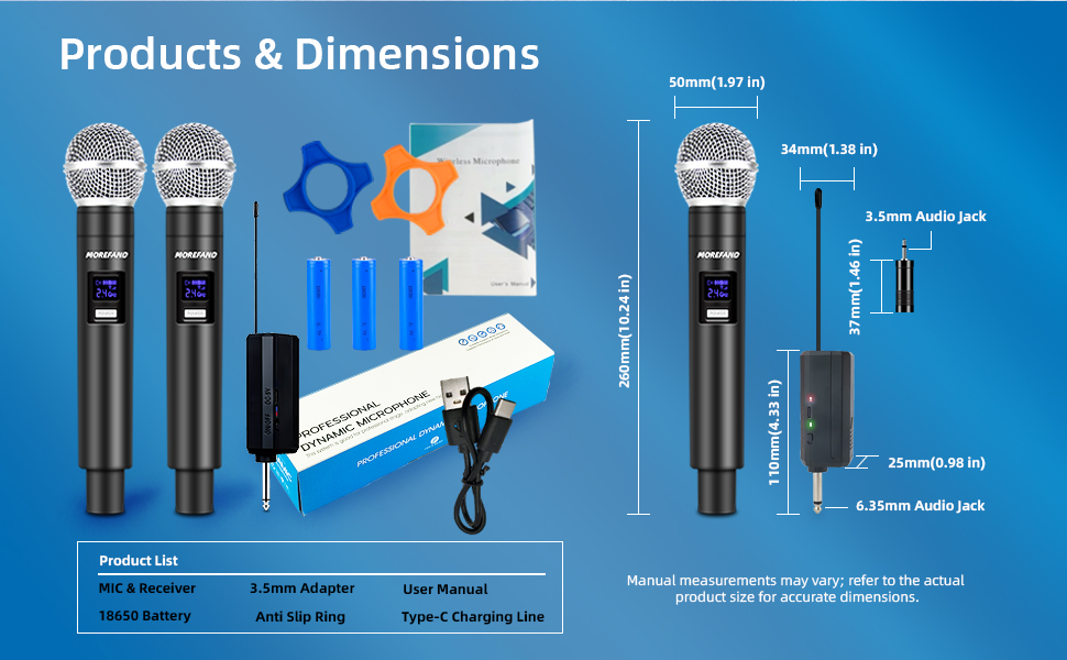 SM-58 Dual Floating Mic wireless microphone Dual Handheld Mic dynamic ...