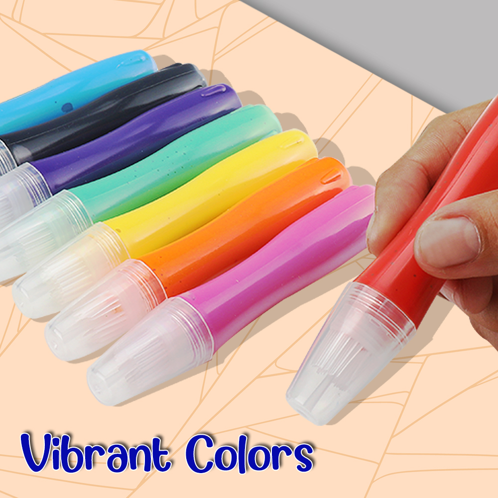 FCI Tempera Paint Tube with Brush Washable & Non Toxic with brush for ...
