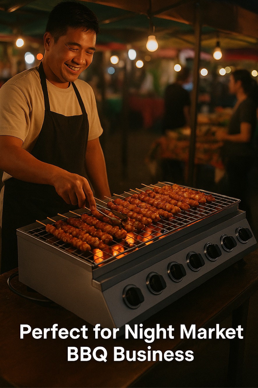 Heavy-Duty 4-6 Burner LPG BBQ Grill – Commercial Ihawan Outdoor Cooker ...