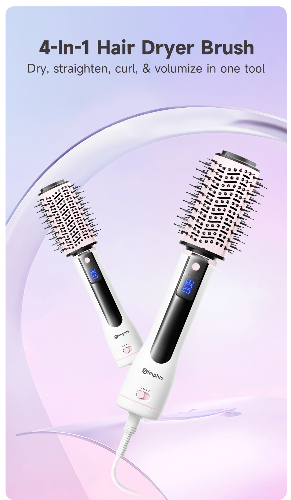 Simplus Hot Air Brush Removable Electric Hair Dryer | Shopee Philippines