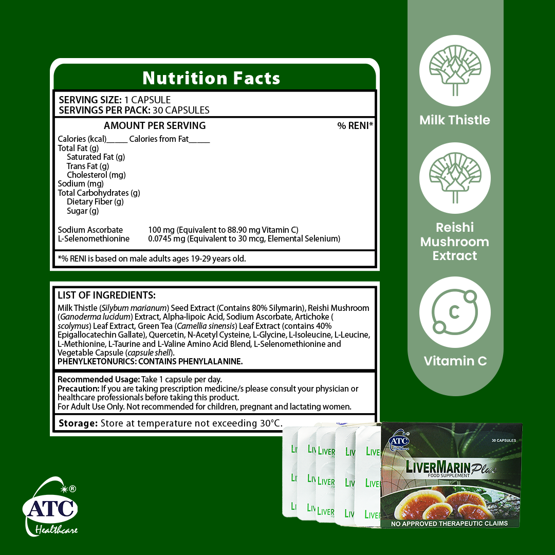 ATC LiverMarin Plus 30’s Liver Health Body Care Staying Up Working ...