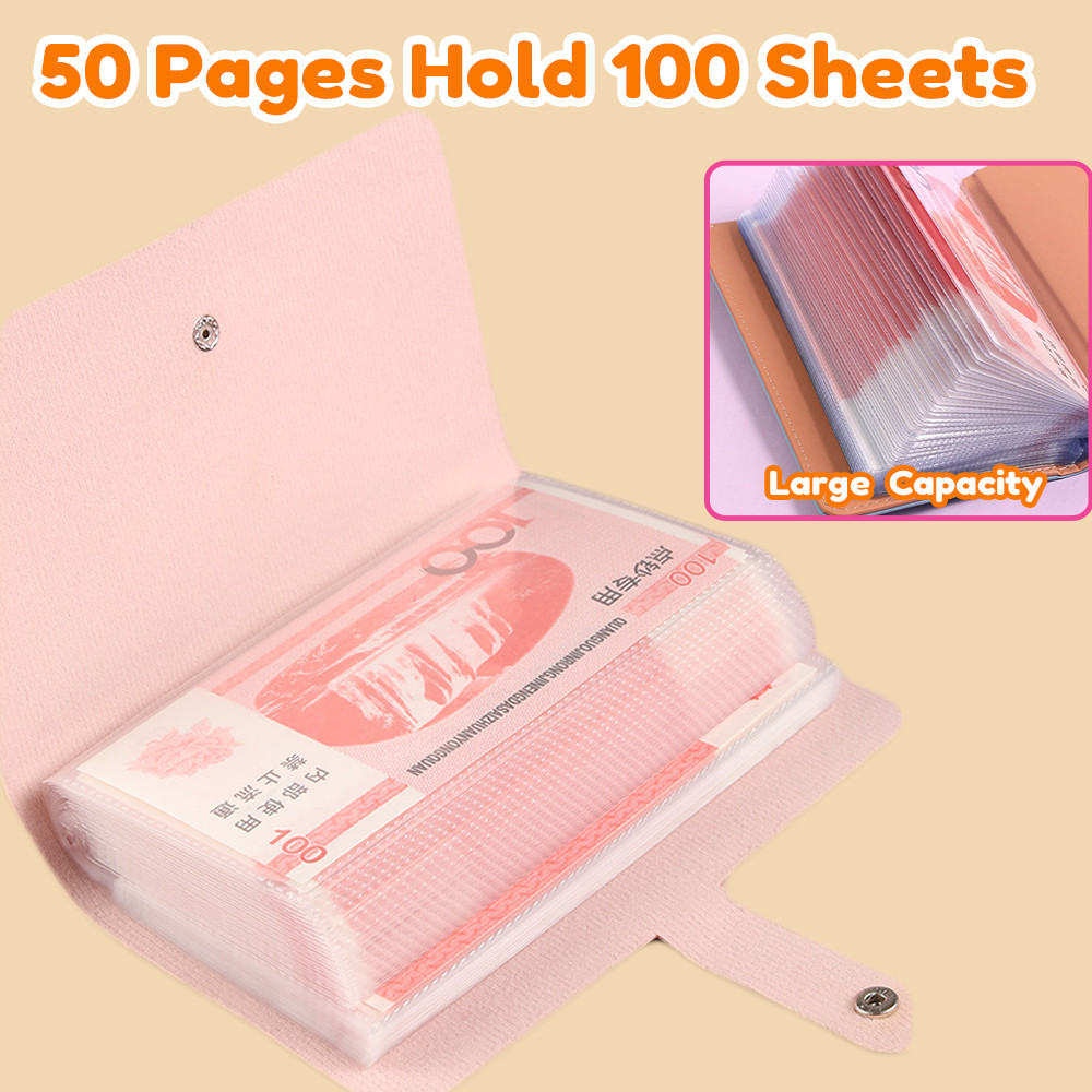 savings storage book, savings wallet storage book, can hold 100 pocket ...