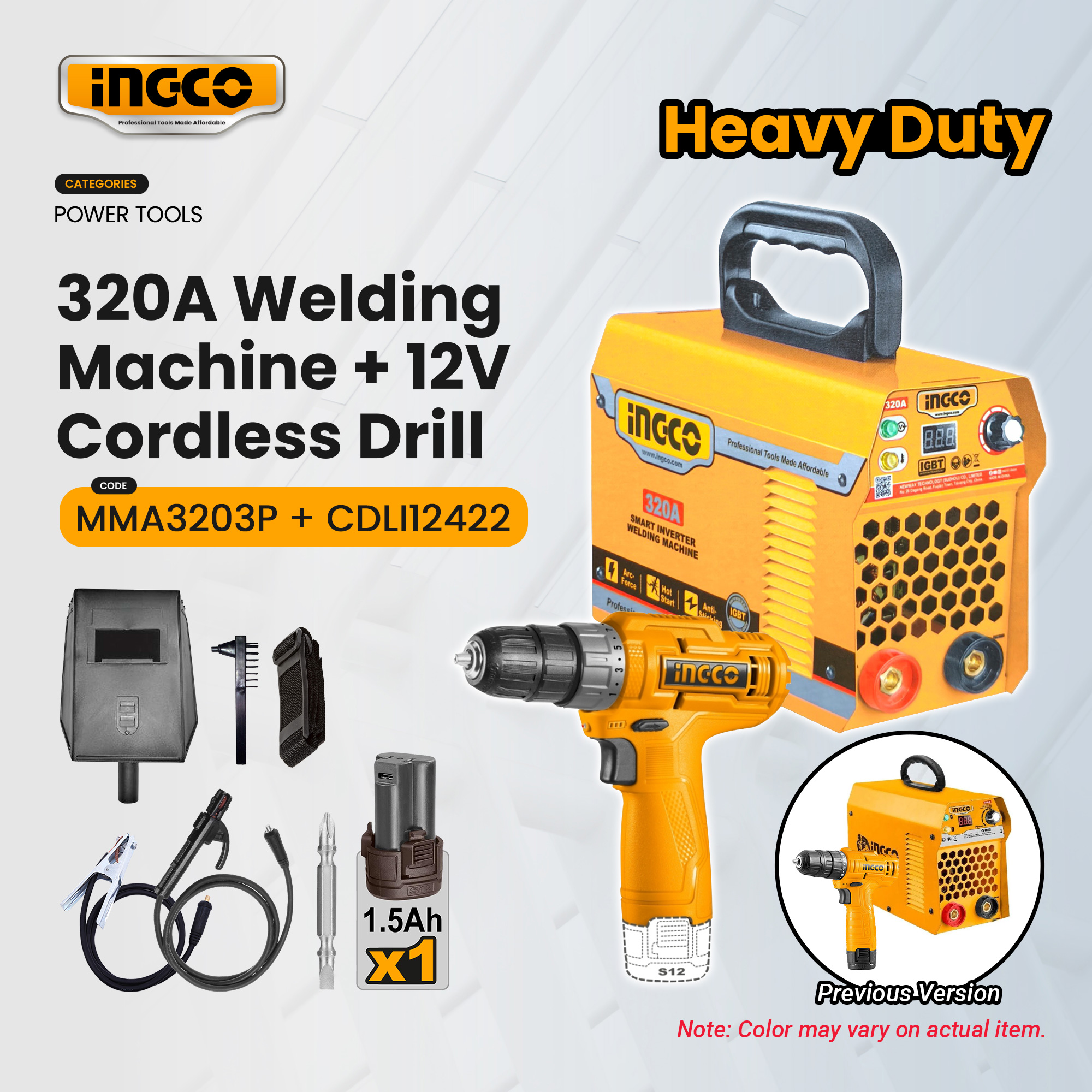 Ingco 220A-350A Portable IGBT Inverter Welding Machine w/ 750WAngle ...