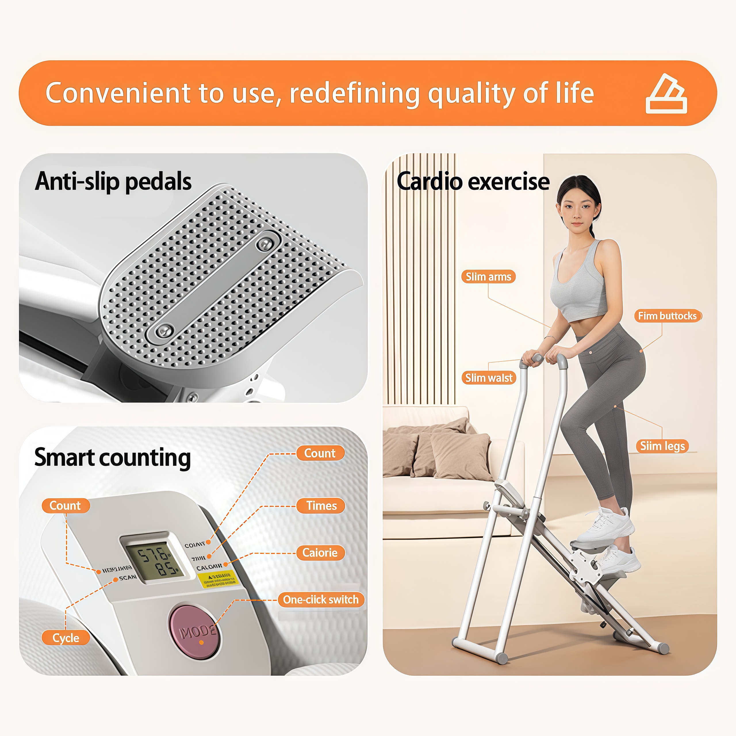 Stair Machine Climbing Stepper Foldable Master Climber Stepper Cardio ...