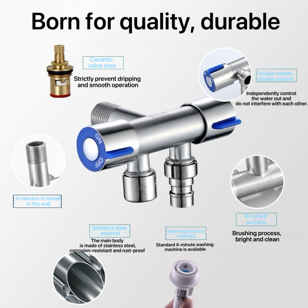 COD Stainless Steel 304 Bidet Set Heavy Duty Bidet Spray Set For ...