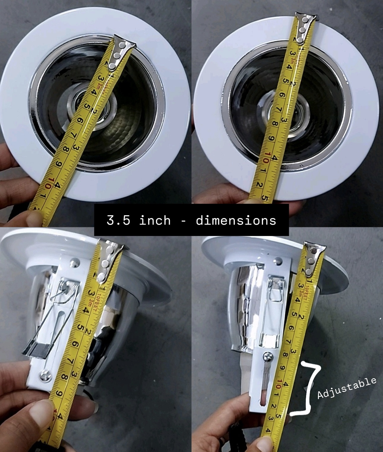 E27 Replaceable Recessed Downlight/Pinlight Housing/with glass and ...